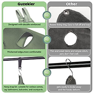 Guzekier Dog Grooming Hammock Harness for Small Dogs and Cats, Groming tabel for Dog, Dog Grooming Sling, Pet Grooming Supplies Kit with Nail Clippers/Trimmer, Nail File,