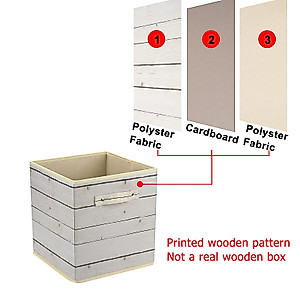 Livememory Storage Cube Bins, Fabric Storage Box Cubes Foldable Baskets Bins for Cube Organizers Home Closet Bedroom (10.5"x10.5"x11") 4 Packs