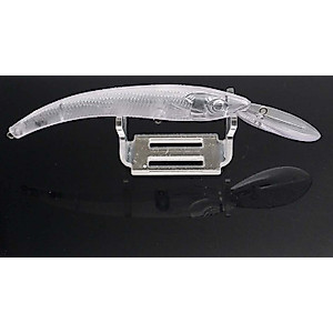 10PCS Unpainted topwater Minnow Fishing Lure 158mm 13.5g Crankbait Artificial Hard Bait Carp Pike Bass Wobblers Deep Diving Fishing jerkbait 9# Free Eye