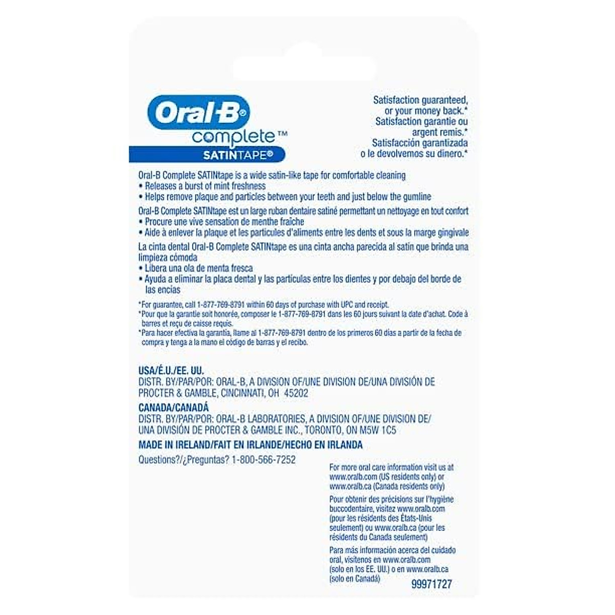 Oral B Satin Mint Tape (25M) - Pack Of 2