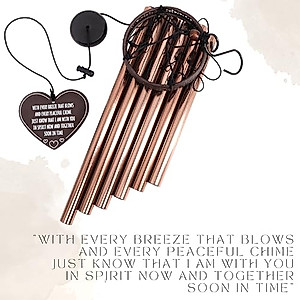 SOULSCAPE Memorial Wind Chime - 29" Sympathy Wind Chime for Loss of Loved One - Memorial Gift for Loss of Mother, Father, Son & Grieving Loved Ones - Unique Sympathy Windchime in Memory of a Loved One