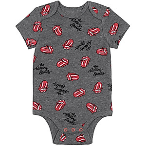 Rolling Stones Infant Baby Boys 3 Pack Bodysuits Red/Grey 24 Months