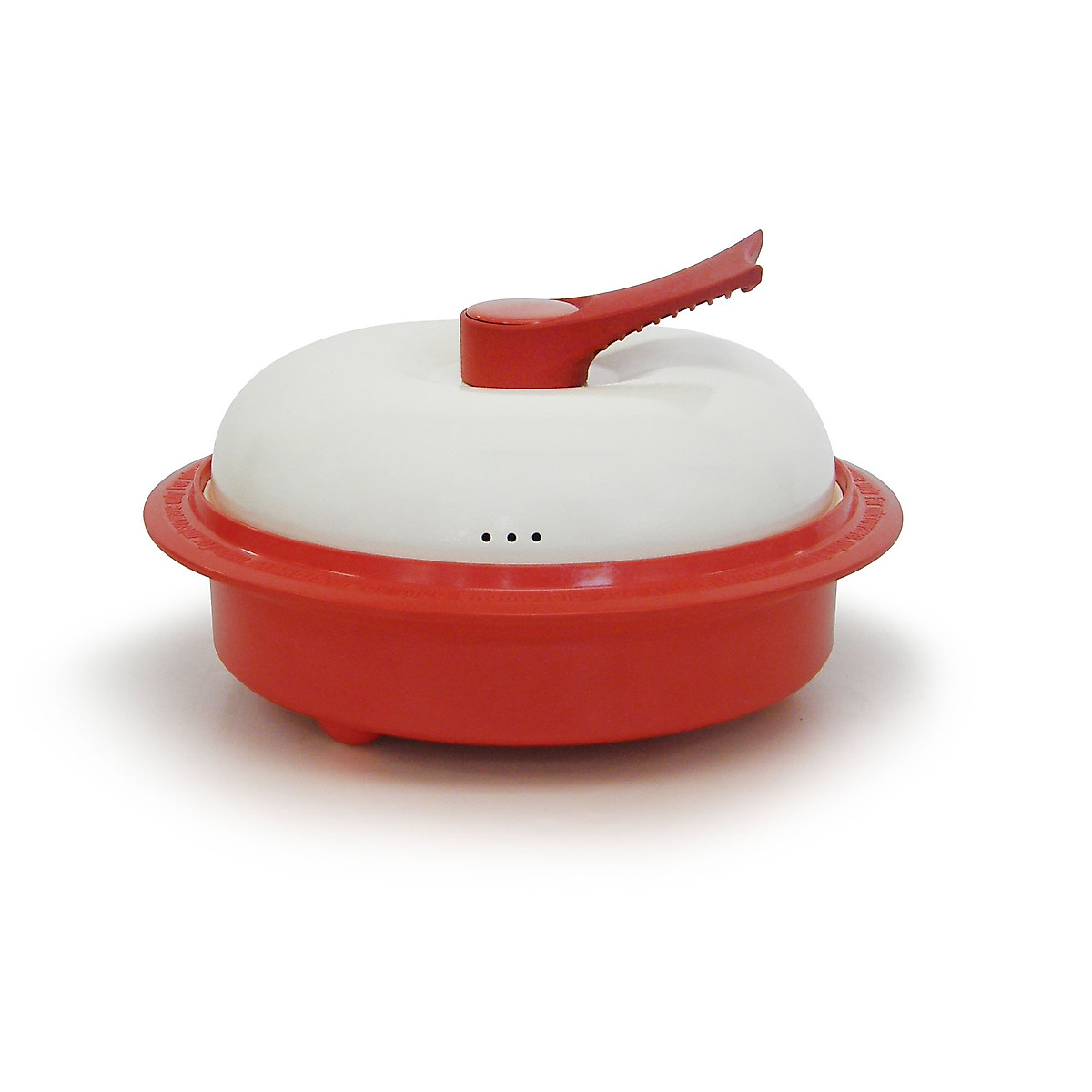 Microhearth 1.5-Quart Nonstick 4-piece Everyday Pan Set for Microwave Cooking, Red