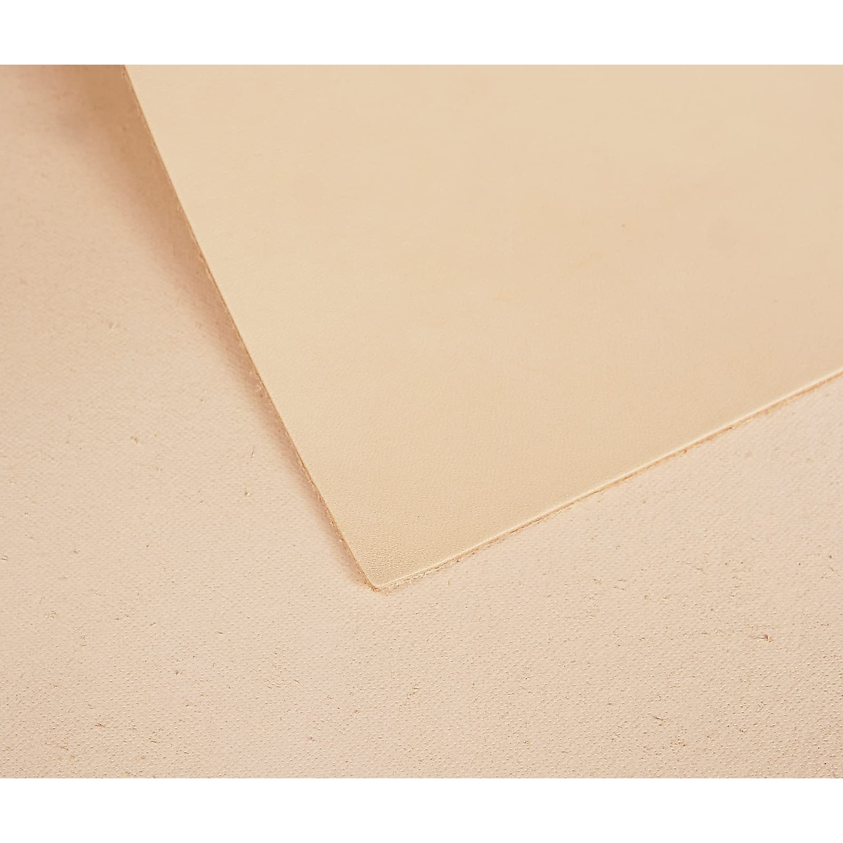 Vegetable Tanned Leather Sheets for Crafts (3.5-4.0oz | 1.5mm Thickness) Full Grain Tooling Leather Thick Cowhide Crafting Leather (Creamy-1.5mm, 12"x12")