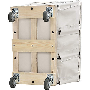 Global Industrial 8 Bushel, Canvas Basket Bulk Truck, Unassembled, 34" L x 22" W x 30-1/2"H