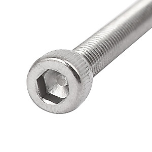 uxcell® M6 x 90mm Thread 304 Stainless Steel Hex Socket Head Cap Screw Bolt DIN912 6pcs