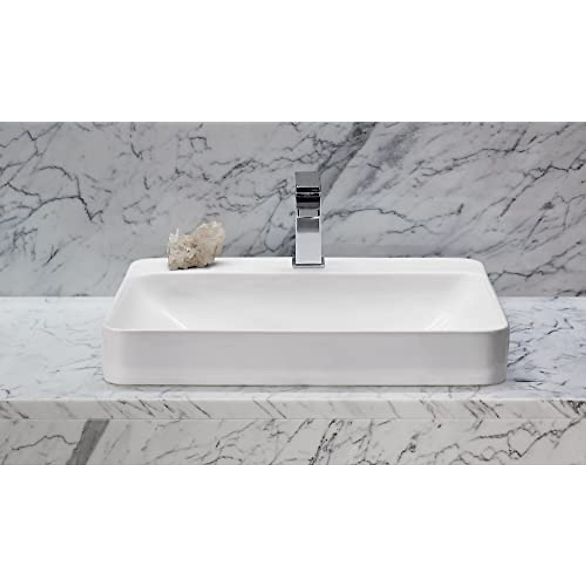 Kohler 2660-1-0 Vox Vessel Bathroom Sink with Single Faucet Hole, One Size, White