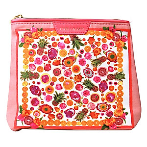 Estee Lauder Cosmetics Makeup Travel Bag (Amba Living x Estee Lauder ≈ Coral Print)
