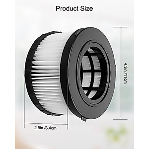 TIKSCIENCE DC5151H HEPA Filter Replacement Fit for DEWALT DC515 DCV517 DCV517B Wet Dry Vacuum One-Half-Gallon, with Cleaning Brushes