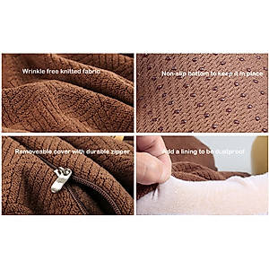 Sigmat Recliner Cushion for Elderly with Memory Foam 20x20x3 Inches Large Square Seat Cushion for Recliner Chair, Floor Pillow, Truck Seat Cushion Camel