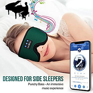MUSICOZY Sleep Headphones 3D Bluetooth Sleep Mask, Wireless Sleeping Headphones Music Earbuds Eye Mask for Side Sleepers Men Women Ultra Thin Speakers Cool Gadgets Birthday Holiday Gifts, Pack of 2