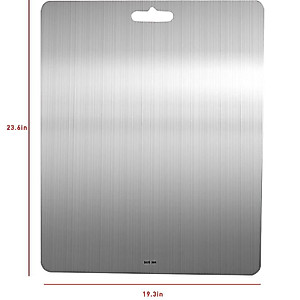 Atmama (Extra Large,23.6"Lx 19.3"W) 304 Stainless Steel Chopping Board, Cutting Board for Meat Vegetable Fruit Fish Cheese, Easy To Clean