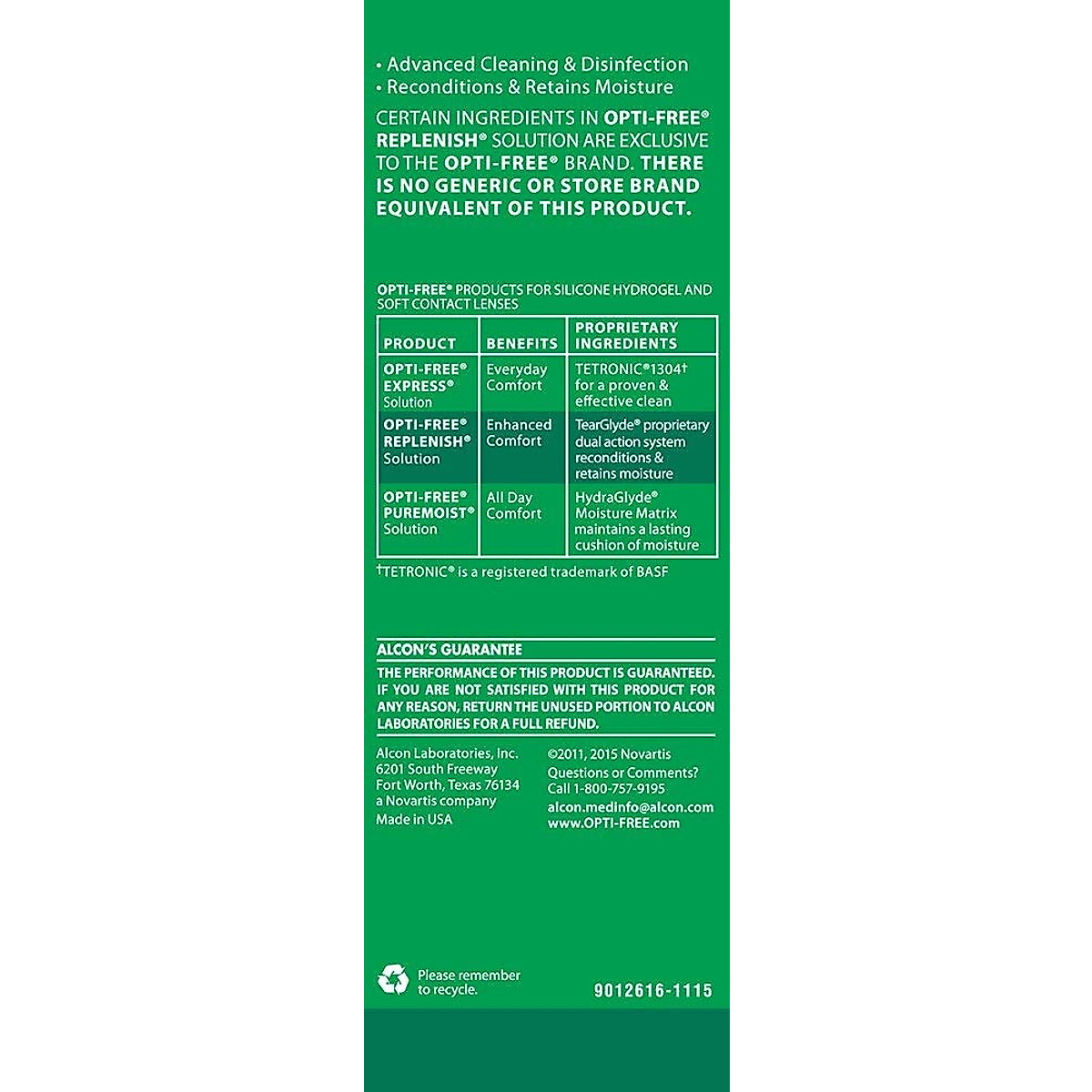 Opti-Free Replenish Multi-Purpose Disinfecting Solution with Lens Case (Pack of 4)