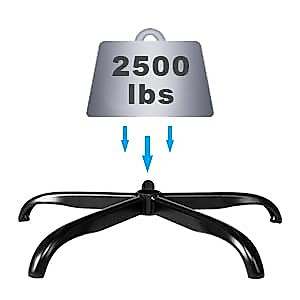 Frassie 28 Inch Office Chair Metal Base Replacement Heavy Duty 2500 Lbs Universal Computer Chair Base Part with 5 Casters