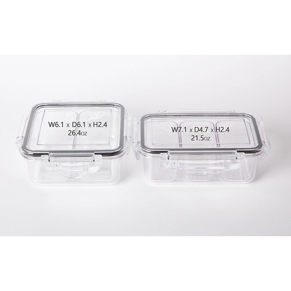 Airtight Food Storage Container with Lid(21.5 + 26.5 oz ,5 Removable Boxes) - Tritan 100% | BPA-Free | Candy and Nuts Organizer| Fruits, Vegetables | Travel, Party and Picnic | Meal Prep| Lunch box