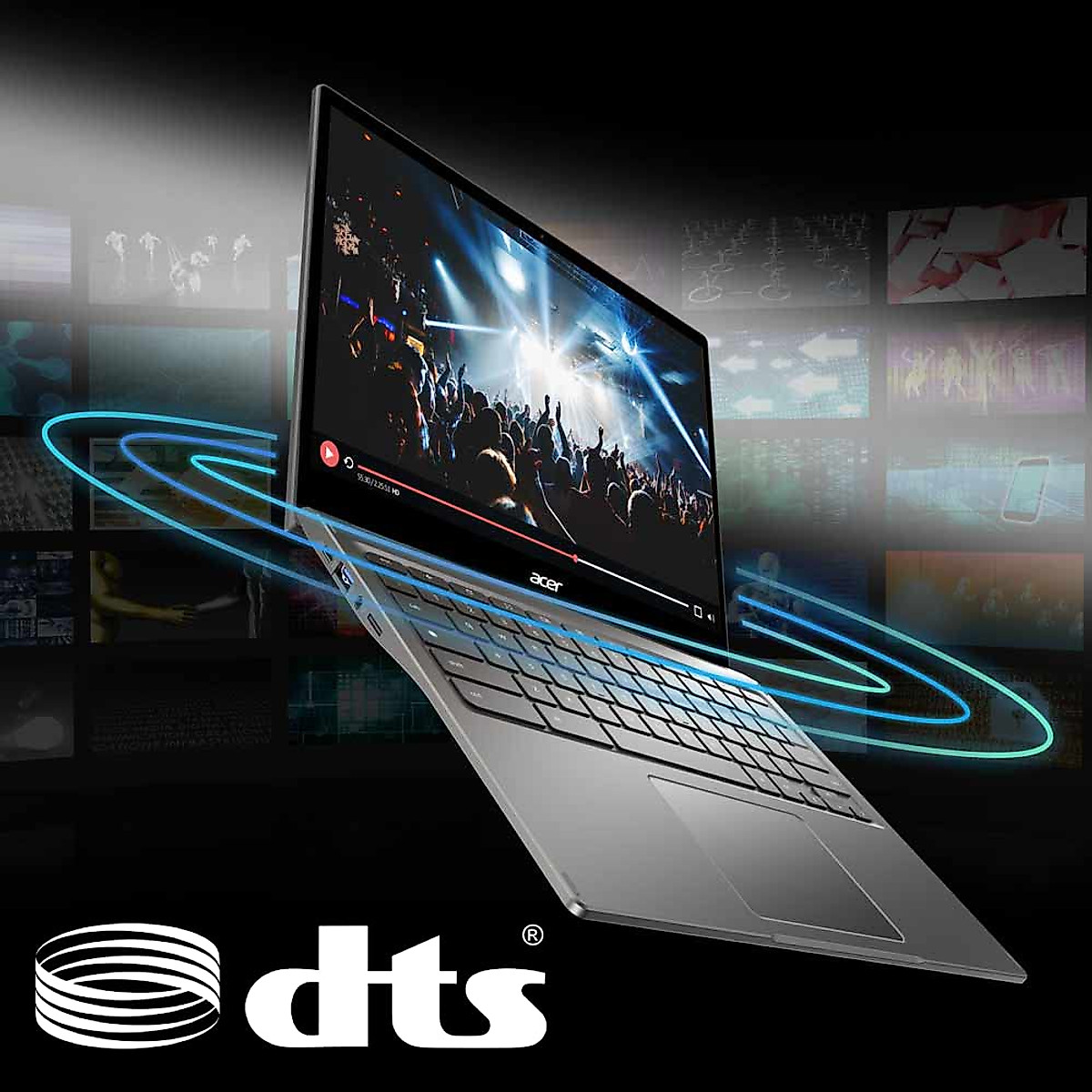 Acer Chromebook Spin 513 Convertible Laptop | 13.5" 2256x1504 Gorilla Glass Touch | MediaTek Kompanio 1380 Octa-Core CPU | 8GB LPDDR4X | 128GB eMMC | WiFi 6 | Backlit KB | Chrome OS | CP513-2H-K62Y