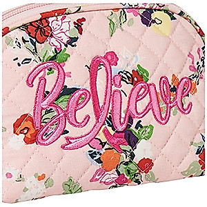 Vera Bradley Women's Cotton Clamshell Cosmetic Makeup Organizer Bag, Cozy Plaid, One Size