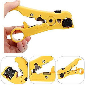 Pack 2pcs Universal Cable Wire Stripper Cutter Stripping Tool for Flat or Round UTP Cat5 Cat6 Wire Coax Coaxial