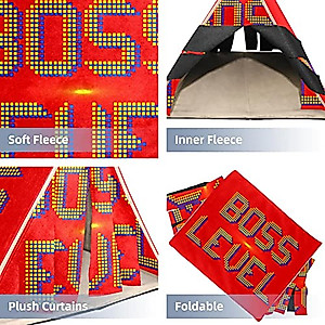 Y-DSIWX Guinea Pig Hideout House Bed, Alphabet Art Rabbit Cave, Squirrel Chinchilla Hamster Hedgehog Nest Cage