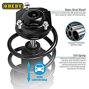 OREDY 2PCS Front Shocks Struts 172518 11680 Complete Struts Assembly Shocks Coil Spring Suspension Struts Kit Compatible with Enclave 08-12 Traverse 09-12 Acadia 07-12 Outlook 07-10 Struts