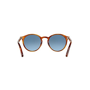 Persol PO3171S Round Sunglasses, Terra Di Siena/Azure Gradient Blue, 49 mm