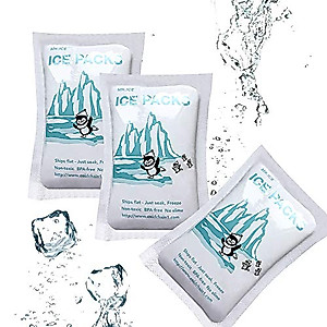 Shipping Ice Packs Reusable Small Dry Ice Pack Sheets 48 PCS, Ice Pack for Shipping Frozen Food Keep Food Fresh and Beverage Cold, Frozen Gel Packs Ice Brix for Coolers, 3.5 oz Capacity, 4.7" x 3.3"