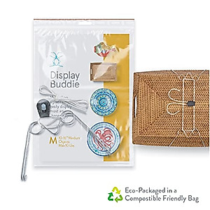 Display Buddie Medium Adjustable Plate Hanger for Plates, Platters, Bowls & Other Objects 10-16" Overall, and up to 10 lbs.