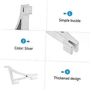 Angoily 10pcs Support Buttons Stainless Steel Cooler Mini Refridgerator Stainless Steel Mini Fridge Refrigerator Clip Holder Refrigerator Clamp Refrigerator Support Clips Freezer Silver