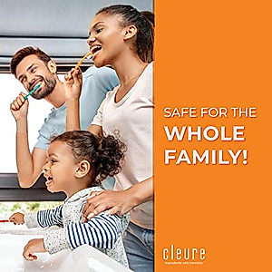 Cleure Original Natural Toothpaste - Flavor-Free, Fluoride-Free - Helps Whiten - with Xylitol for Fresh Breath - Natural Great Taste for Children & Adults - Mint-Free (4oz Tube)