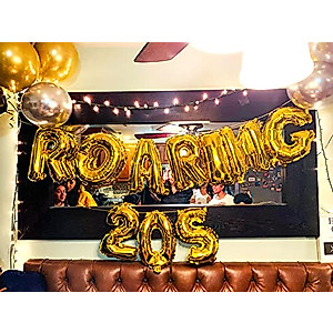 JeVenis Roaring 20s Balloons Great Gatsby Birthday Decor 20th Birthday Party Balloons 20 Anniversary Decorations Roaring 20s Flapper Party Roaring Twenties Birthday Balloon