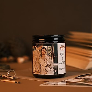 Personalized Scented Soy Candles with Your Own Picture | 4oz/9oz Personalized Candles with Name, Long Lasting Customized Gifts with Custom Candle Jar | Different Scent Options