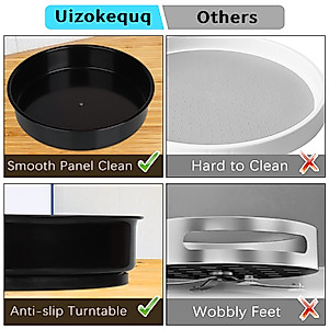 Lazy Susan Organizer, Metal Steel Lazy Susan Turntable Organizer for Cabinet, Rotating Spice Rack for Pantry Cupboard Table Bathroom Vanity Countertop, Kitchen Organization and Storage, 2 Pack