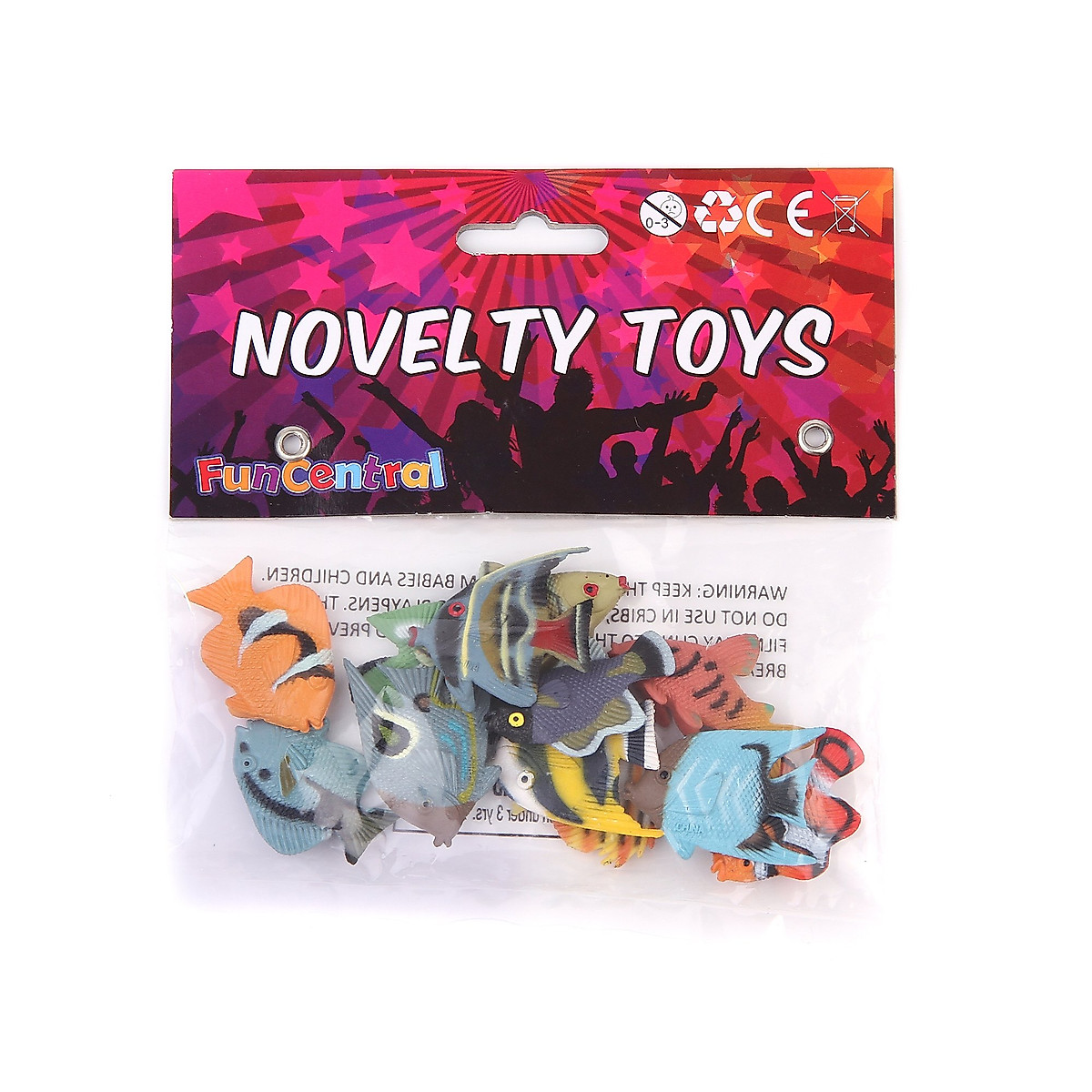 Fun Central 24 Pieces - Mini Tropical Fish Party Favor, Fish Figure for Kids - Assorted Styles