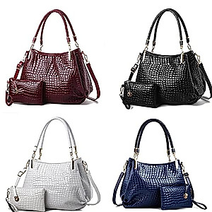 JIMNOO Fashion Shoulder Bag Ladies Leather Handbag Ladies Handbag Wallet Fashion Versatile Shoulder Bag (Color : Blue, Size : One size)