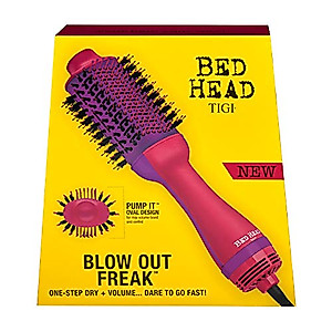 Bed Head One Step Volumizer and Hair Dryer | Dry, Straighten, Texture, Style in One Step (Pink)