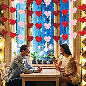 Heart Garland Banner DIY Decorations for Valentines Anniversary Wedding Birthday Party Decor Supplies 4 set
