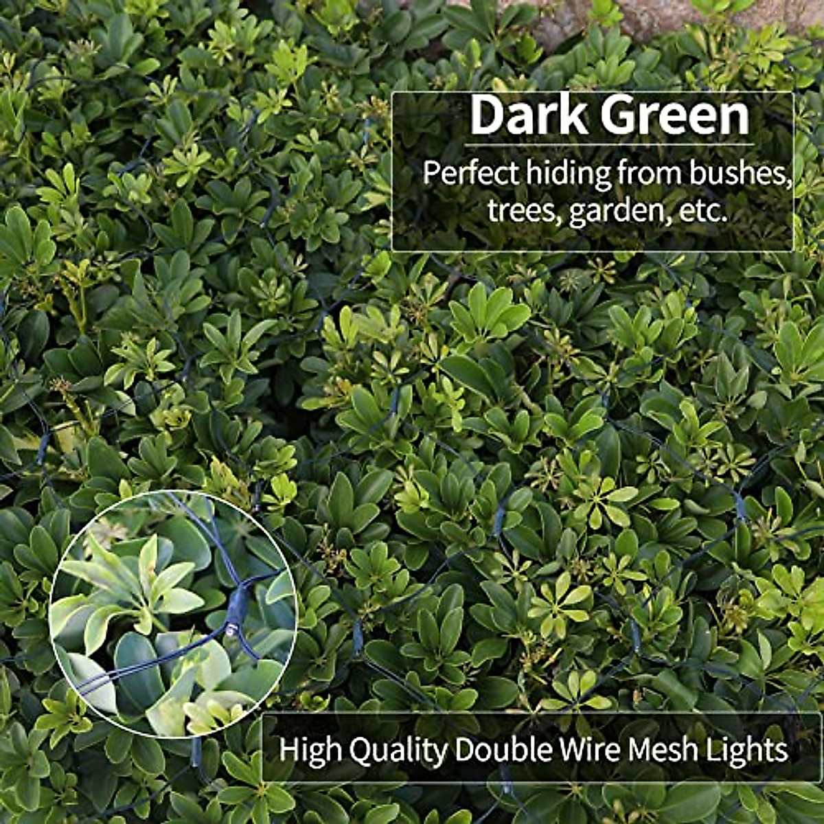 Solar Net Lights Outdoor Mesh Lights Waterproof with 8 Lighting Modes, Auto On/Off, 200 LED Starry Fairy String Lights Backyard Patio Twinkling Lights Wall Roof Wedding Party Decor(9.8ftx6.6ft,White)