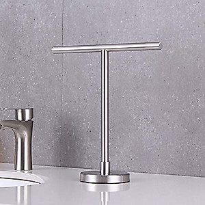 BEIGEEWY Modern Free Standing Countertop Hand Towel Holder Tree Rack SUS 304 Stainless Steel Towel Ring, Brushed Finish