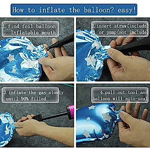 Tellpet Football Balloons For Football Themed Birthday Party Decorations, 18 Inch Foil Balloons For Super Bowl Decor, 10 PCS