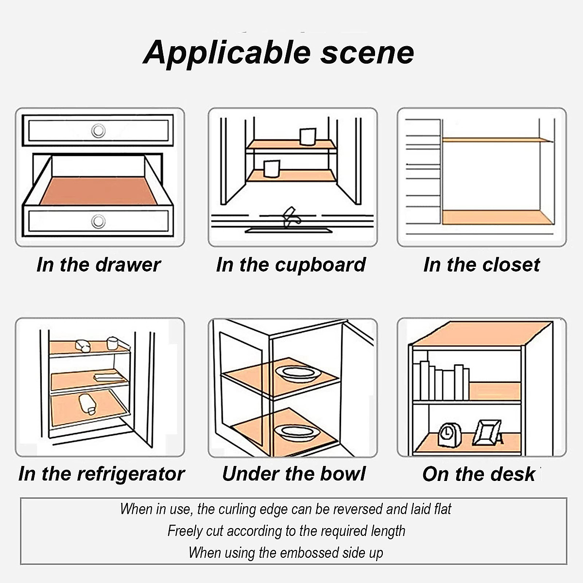 HOMPAL Cabinet Shelf Liner, Drawer Liner, Kitchen Cabinet Liners for Shelves, Non-Slip Wire Shelf Liner Cabinet Mat Drawer Liners for Kitchen, Fridge, Storage, Desks (17.5" x 59" x 3 ) - White Dot
