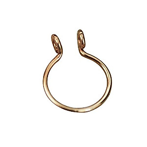 Nose Rings,Fake Nose Ring,Septum Nose Ring,Piercing Jewelry Gift for Men Women,Fashion Thin Brass Non-Piercing Loop Open Nose Ring Women Jewelry Charm Decor - Rose Gold