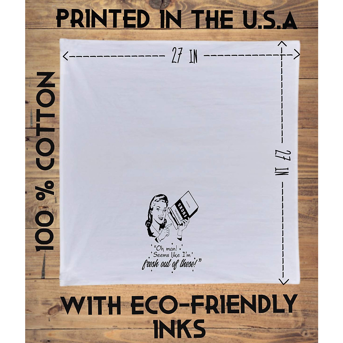 Le vélo Funny Kitchen Towel, Funny Dish Towel, Funny Hand Towel, Fun Kitchen Towels, Tea Towels Funny, with Sayings, Decorative, Cute, Sarcastic, Decor, Sassy, White, 27 inch x 27 inch