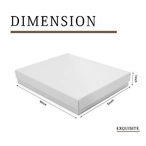opaprain Cardboard Jewelry White Gift Boxes 10 Pack6x5×1 inches, its apply to displaying necklaces, rings, bracelets, earrings