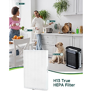 6-Pack Filter R Kit, Universal Replacement for Honeywell HPA300/200/100 and 5000 Series, H13 True HEPA Air Purifier Filter
