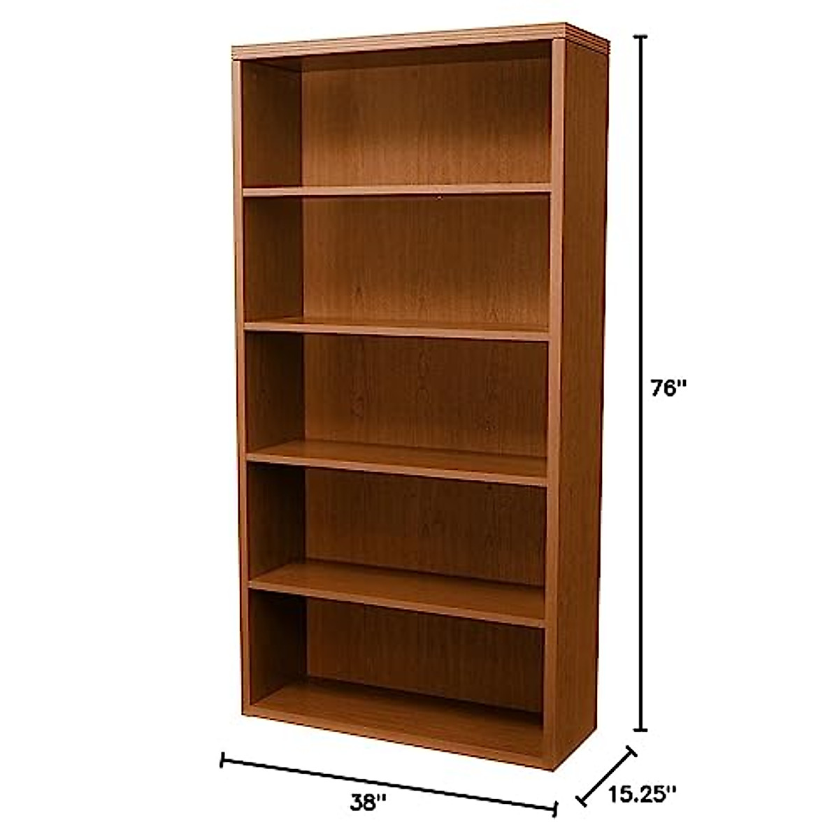 HON Valido 11500 Series Bookcase, 5 Shelves, 36 W by 13-1/8 D by 71 H, Bourbon Cherry