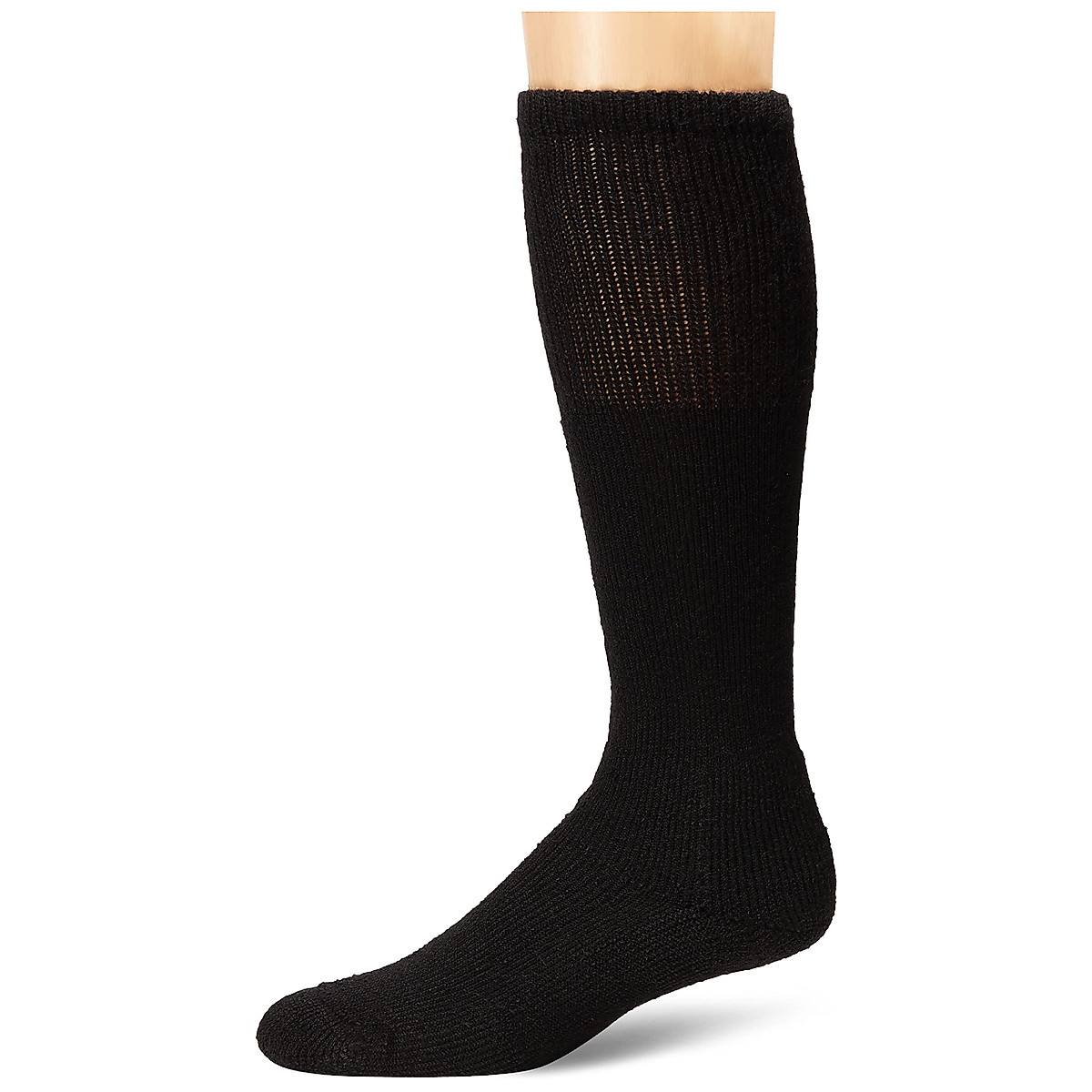 thorlos mens Mcb Max Cushion Combat Over the Calf athletic socks, Black, Large US