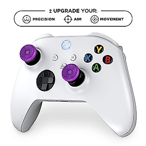 KontrolFreek FPS Freek Frenzy for Xbox One and Xbox Series X Controller | Performance Thumbsticks | 1 High-Rise, 1 Mid-Rise | Purple/Black