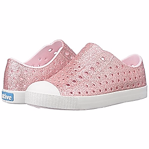 Native Shoes, Jefferson Bling Child, Kids Lightweight Sneaker, Milk Pink Bling/Shell White, 9 M US Toddler