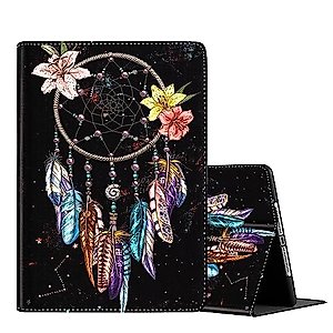 Case for iPad 10.2 9th / 8th / 7th Generation (2021/2020/2019 Model) 10.2 Inch, iPad Air 3 Case/10.5 Inch Pro, Multi-Angle Smart Stand Cover Auto Sleep/Wake，Colorful Dream Catcher