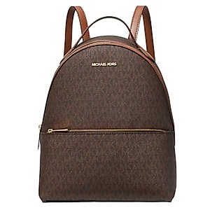 Michael Kors Sheila Medium Logo Backpack (Brown)
